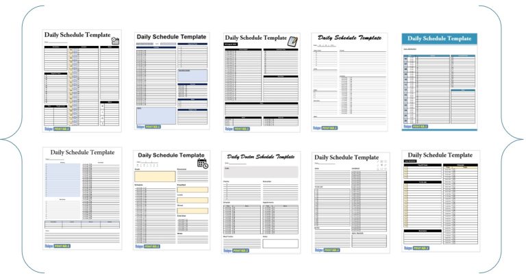 10+ Free Tour Schedule Templates - Free Unique Printable Templates