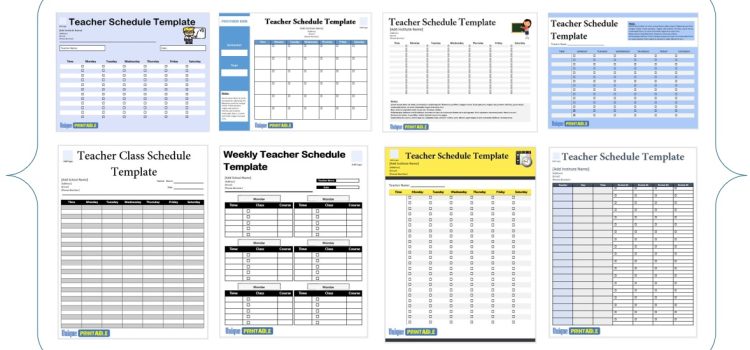 Schedule Templates - Free Unique Printable Templates