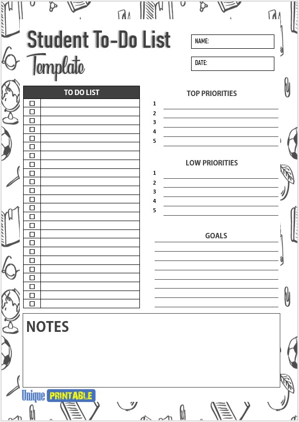 Brighten Up Your Productivity With To Do List Printable Color